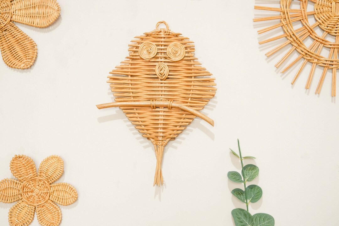 Rattan Nursery Wall Decor, Wicker Animal Rattan Decor, Wooden Animal ...