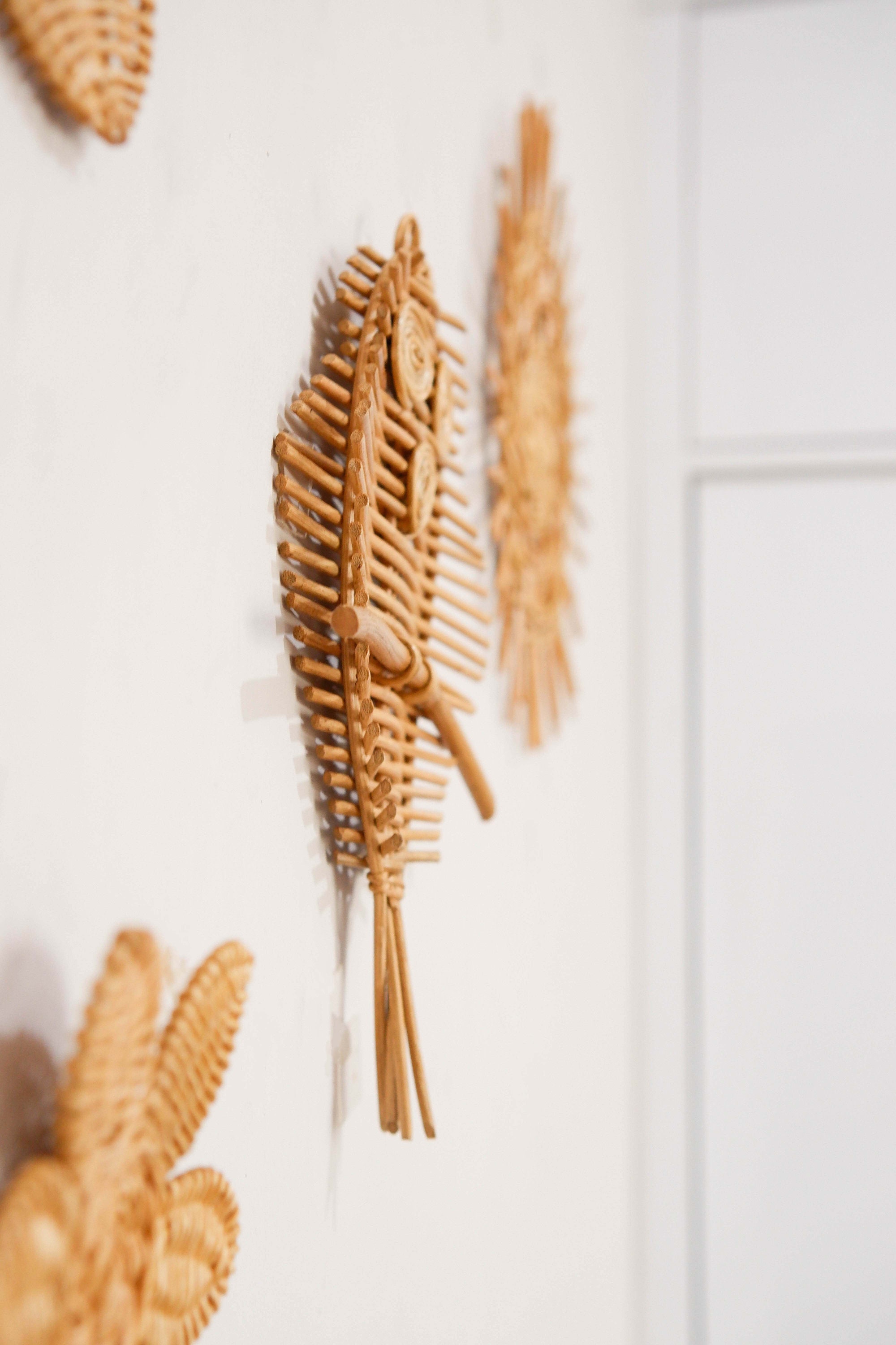 Rattan Nursery Wall Decor, Wicker Animal Rattan Decor, Wooden Animal ...