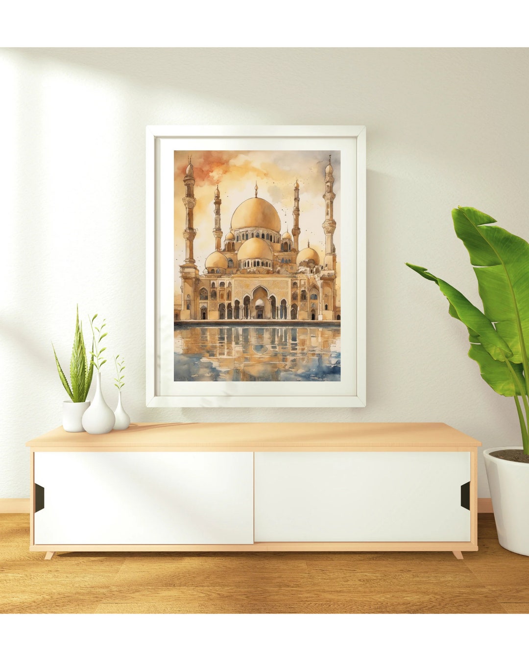 Digital Download Mural of the Sheikh Zayed Mosque, Abu Dhabi Minimalist ...