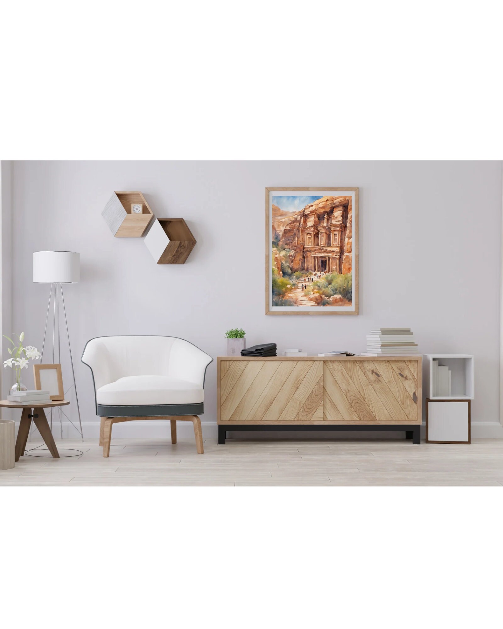 Digital Download of Mural of the Ruined City Petra Wall Art - Etsy