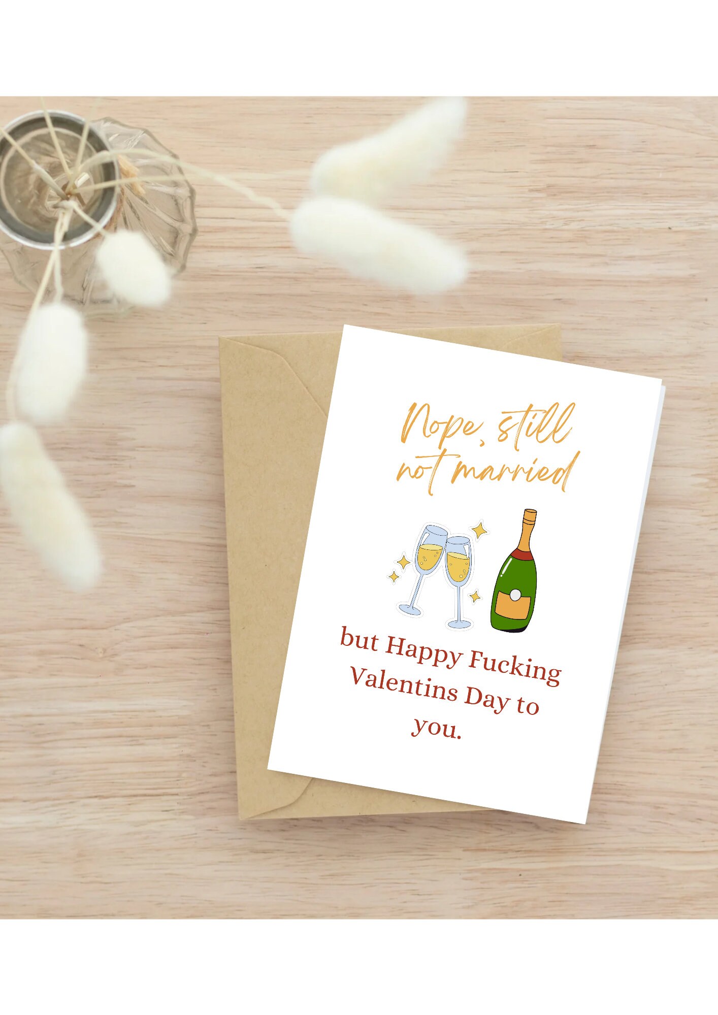 Digital Anti-valentine's Day Card Instant Download, Not so Romantic ...