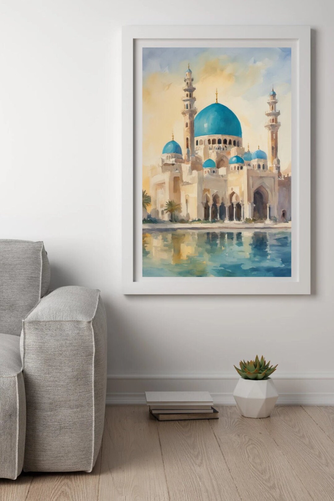 Mural of Famous Mosques in Gouache Technique, Bundle, Digital Download ...