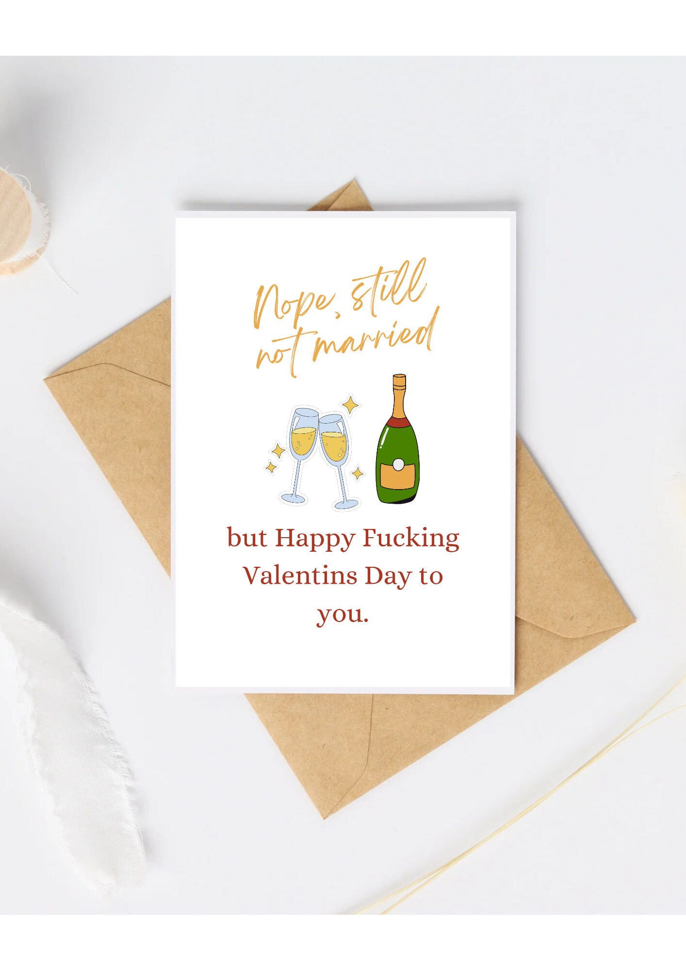 Digital Anti-valentine's Day Card Instant Download, Not so Romantic ...