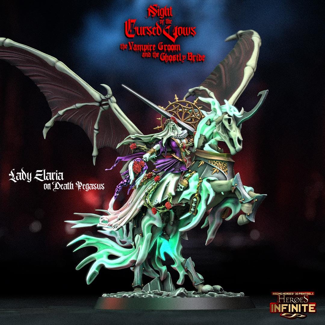 Lady Elaria on Death Pegasus Night of the Cursed Vows Series - Etsy