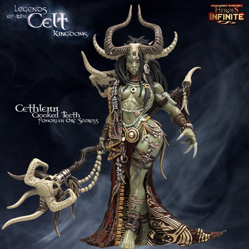 Cethlenn Crooked Teeth: Fomorian Orc Seeress - Etsy