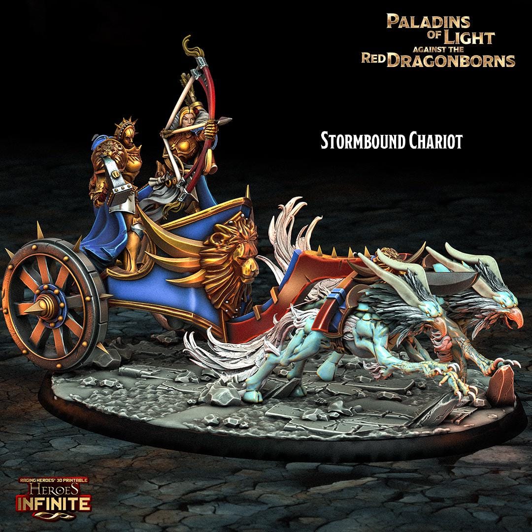 Stormbound Chariot Epic Miniature for Wargames and Rpgs - Etsy