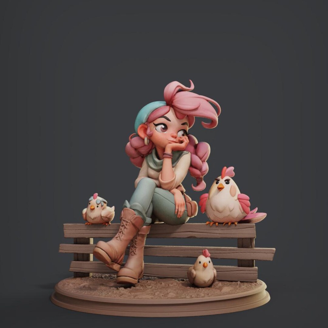 Marvelous Maidens – Farm Girl | 75mm Scale Display Miniature ...