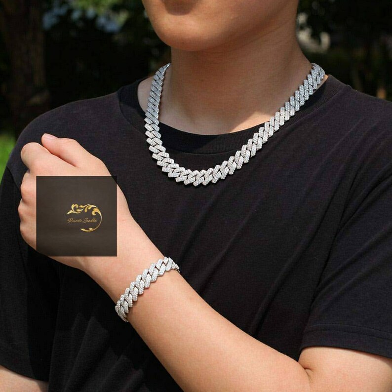 Cuban Chain 12mm Miami Cuban Link Chain Vvs Moissanite Diamond Stubbed ...