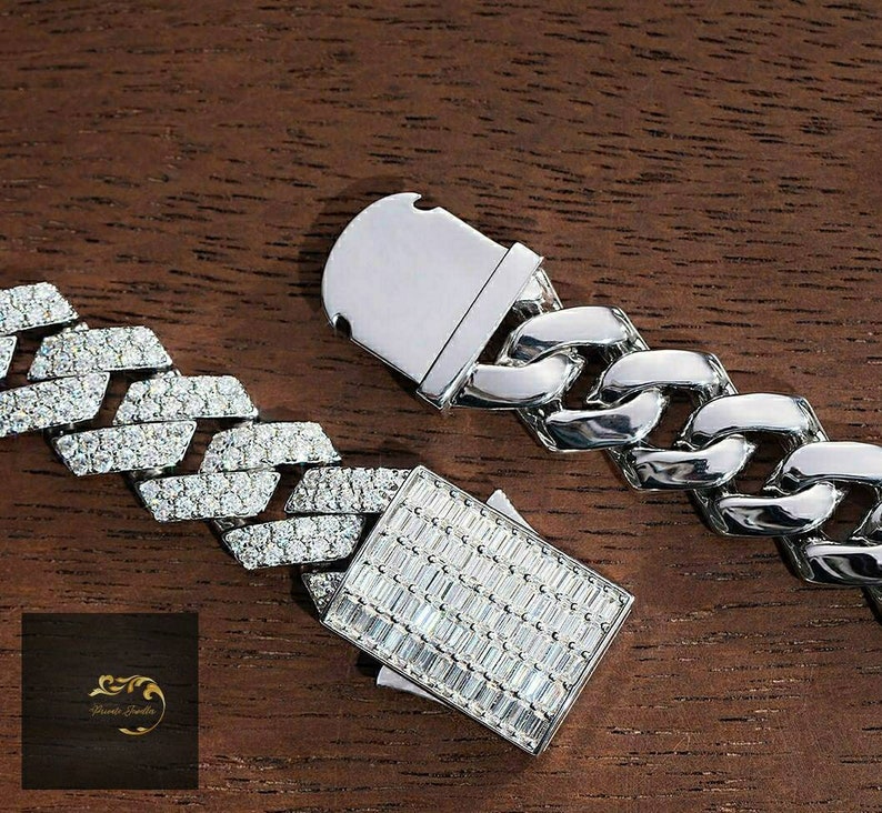 Cuban Chain 12mm Miami Cuban Link Chain Vvs Moissanite Diamond Stubbed ...