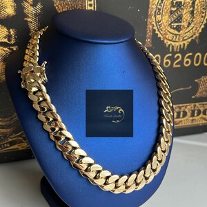 Handmade 18mm 22" Miami Cuban Link Chain 420grams Heavy Solid 925 ...