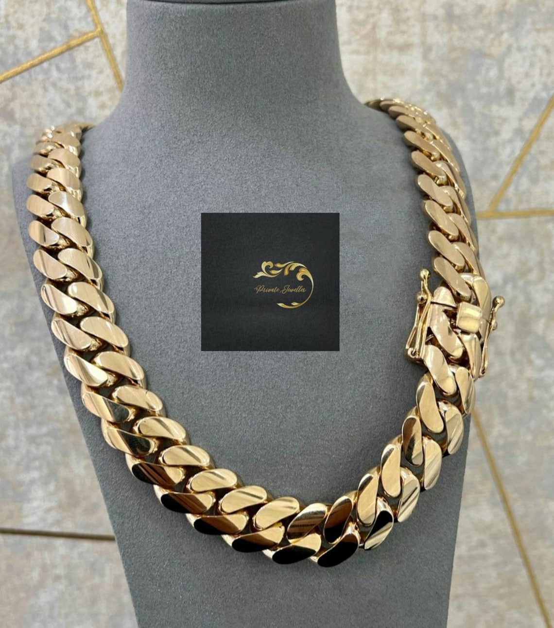 Handmade 22mm 24" Miami Cuban Link Chain 520grams Heavy Solid 925 ...