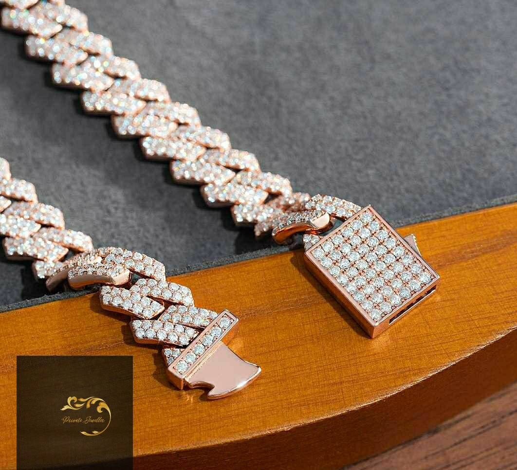 Cuban Chain 12mm Miami Cuban Link Chain Vvs Moissanite Diamond Stubbed ...