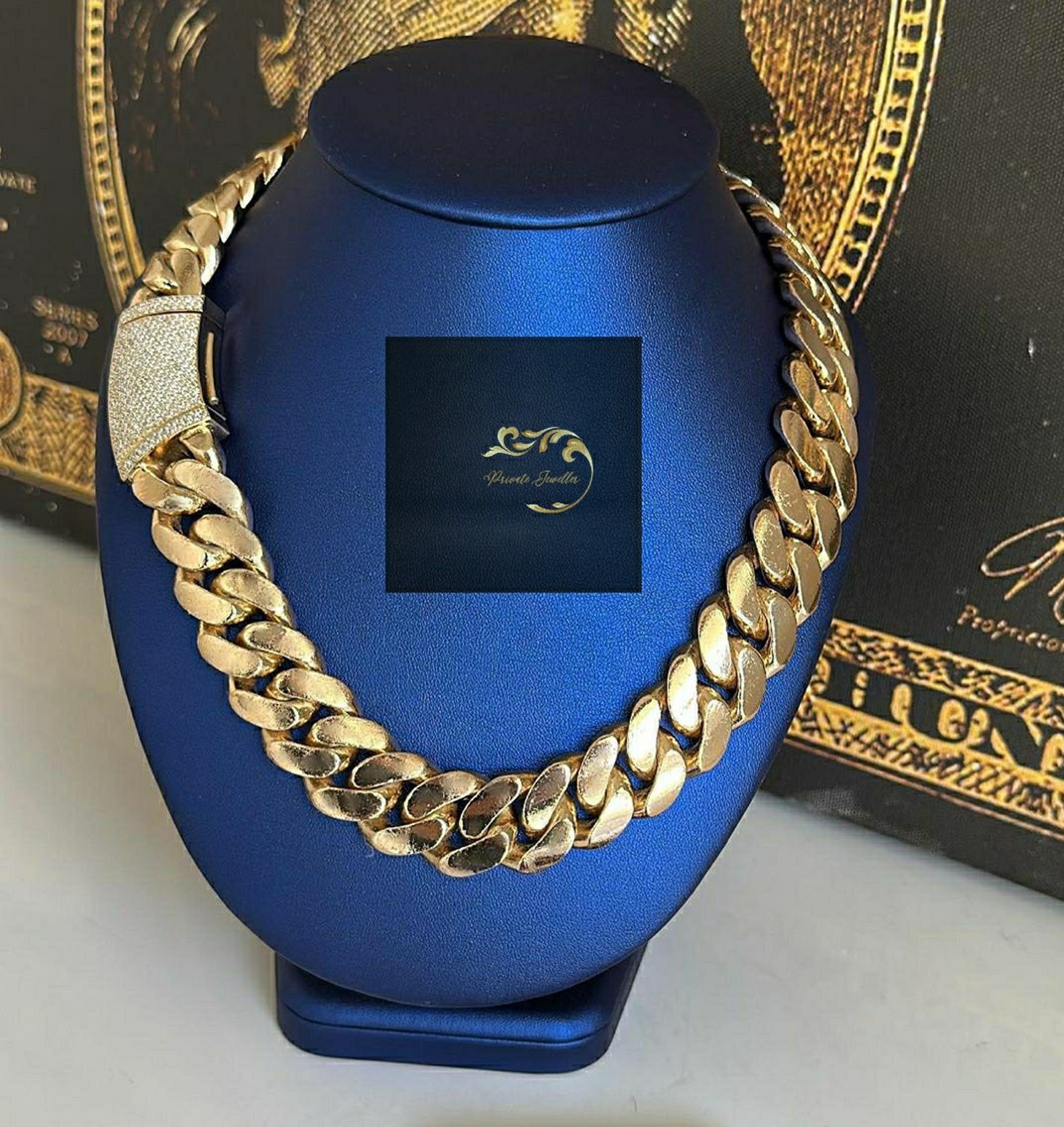 1KILO Handmade 28mm 24" Miami Cuban Link Chain Heavy Solid 925 Sterling ...