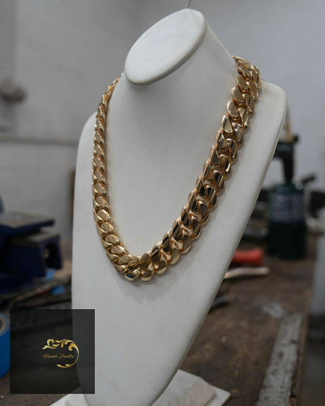 Handmade 22mm 24 Miami Cuban Link Chain 550grams Heavy Solid 925 ...