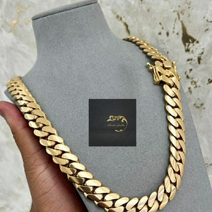 Handmade 16mm 24" Miami Cuban Link Chain 320grams Heavy Solid 925 ...