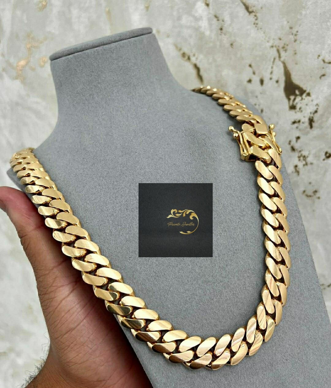 Handmade 16mm 24" Miami Cuban Link Chain 320grams Heavy Solid 925 ...