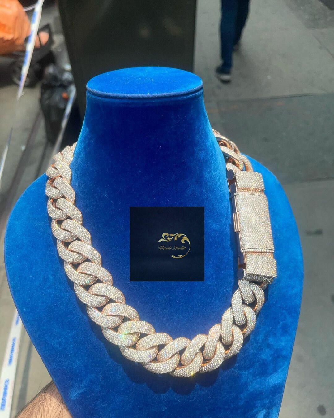 25mm Miami Cuban Link Chain Vvs Moissanite Diamond Stubbed 925 Sterling ...