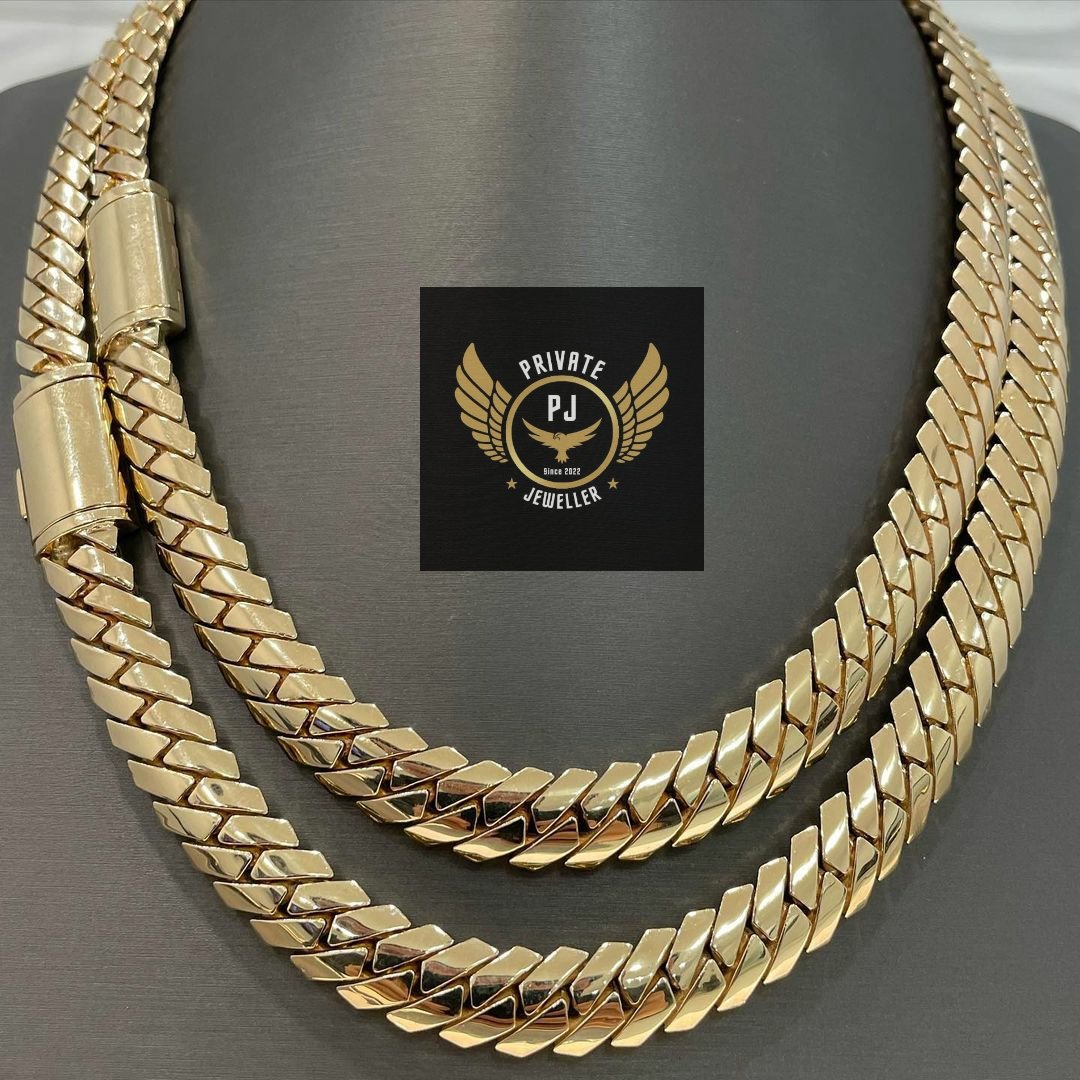 Handmade 12mm 24 Miami Cuban Link Chain 180grams Heavy Solid 925 ...