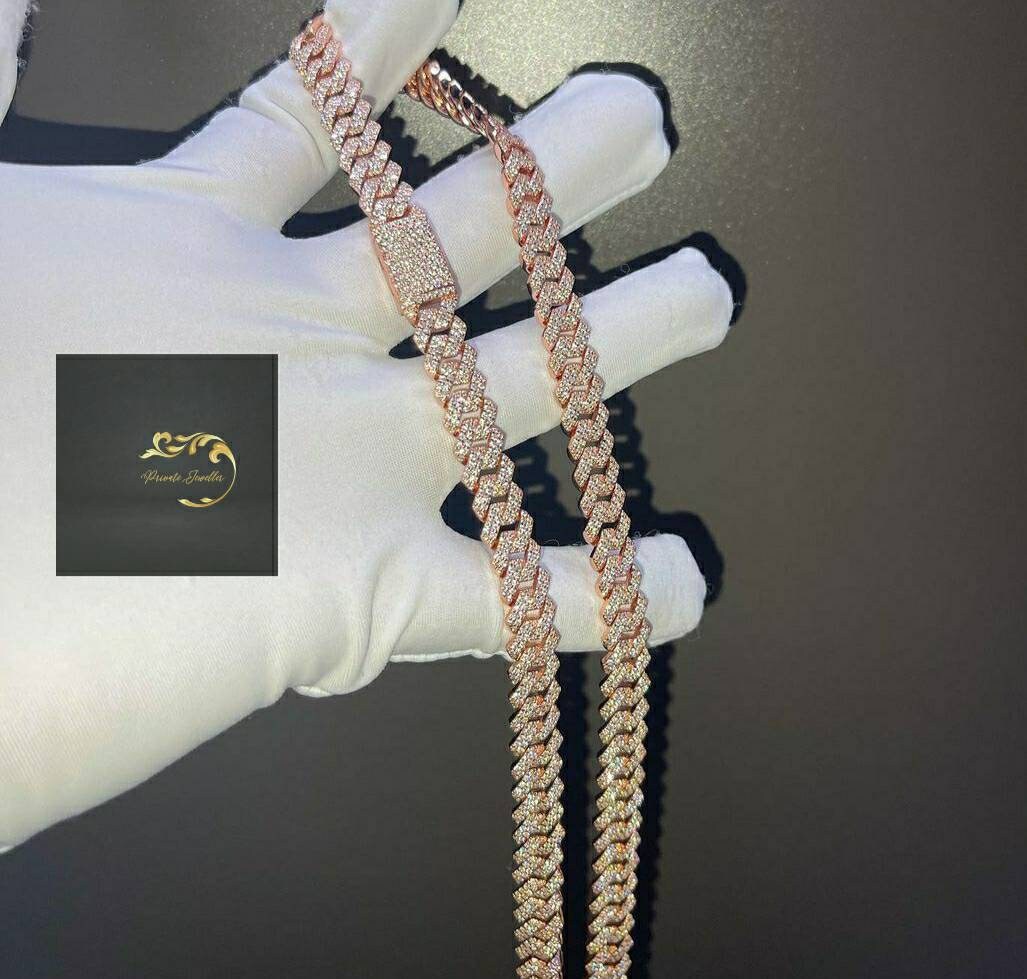 Cuban Chain 12mm Miami Cuban Link Chain Vvs Moissanite Diamond Stubbed ...