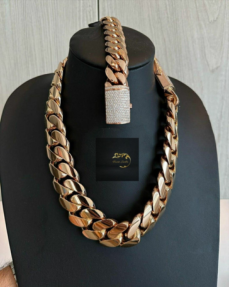 1KILO Handmade 28mm 24" Miami Cuban Link Chain Heavy Solid 925 Sterling ...