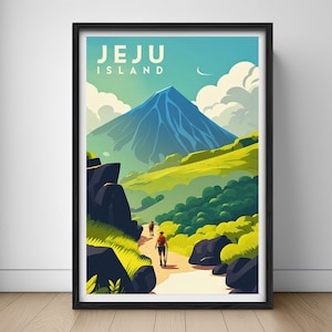 Jeju Island Korea Travel Poster,jeju Island Korea Wall Art Print,jeju ...