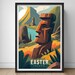 Easter Island Chile Travel Poster,chile Wall Art Print,chile,easter ...