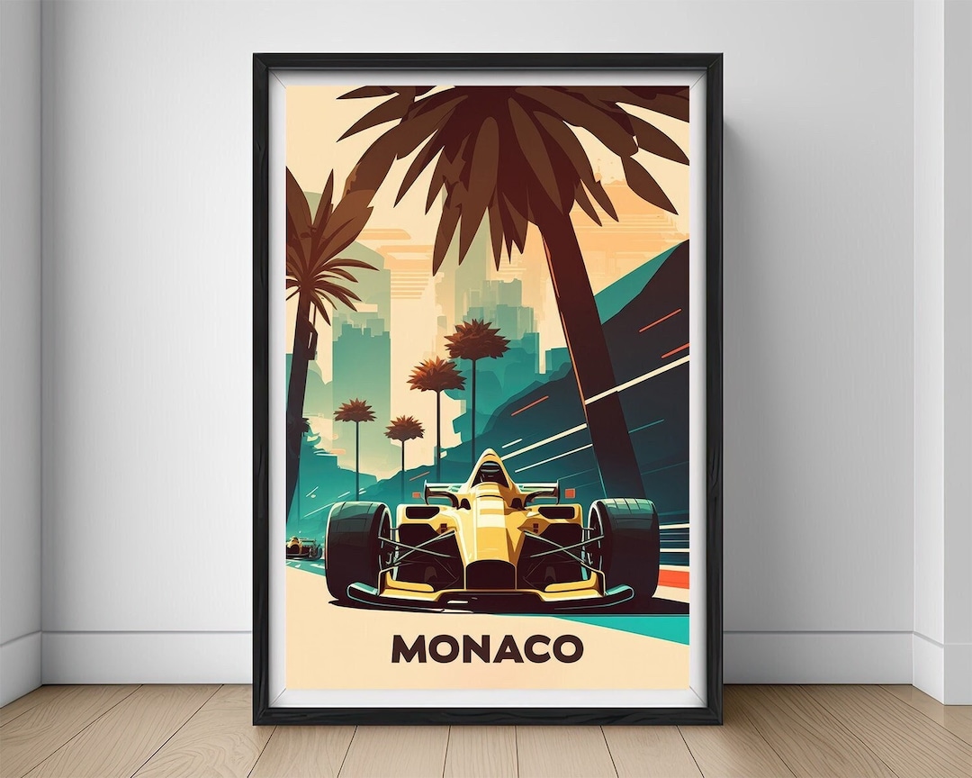 Monaco Travel Poster,monaco Wall Art Print,french Riviera,monaco ...