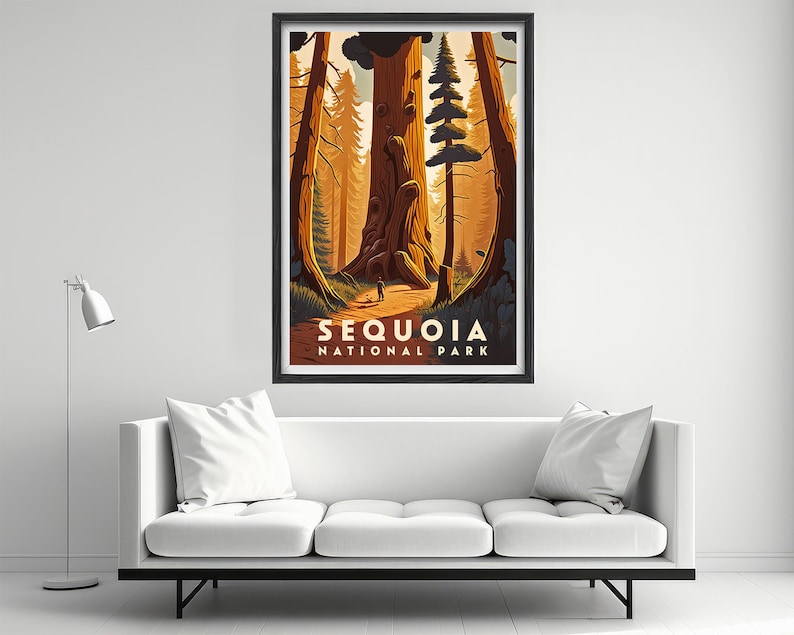Sequoia National Park Travel Poster,sequoia National Park Wall Art ...