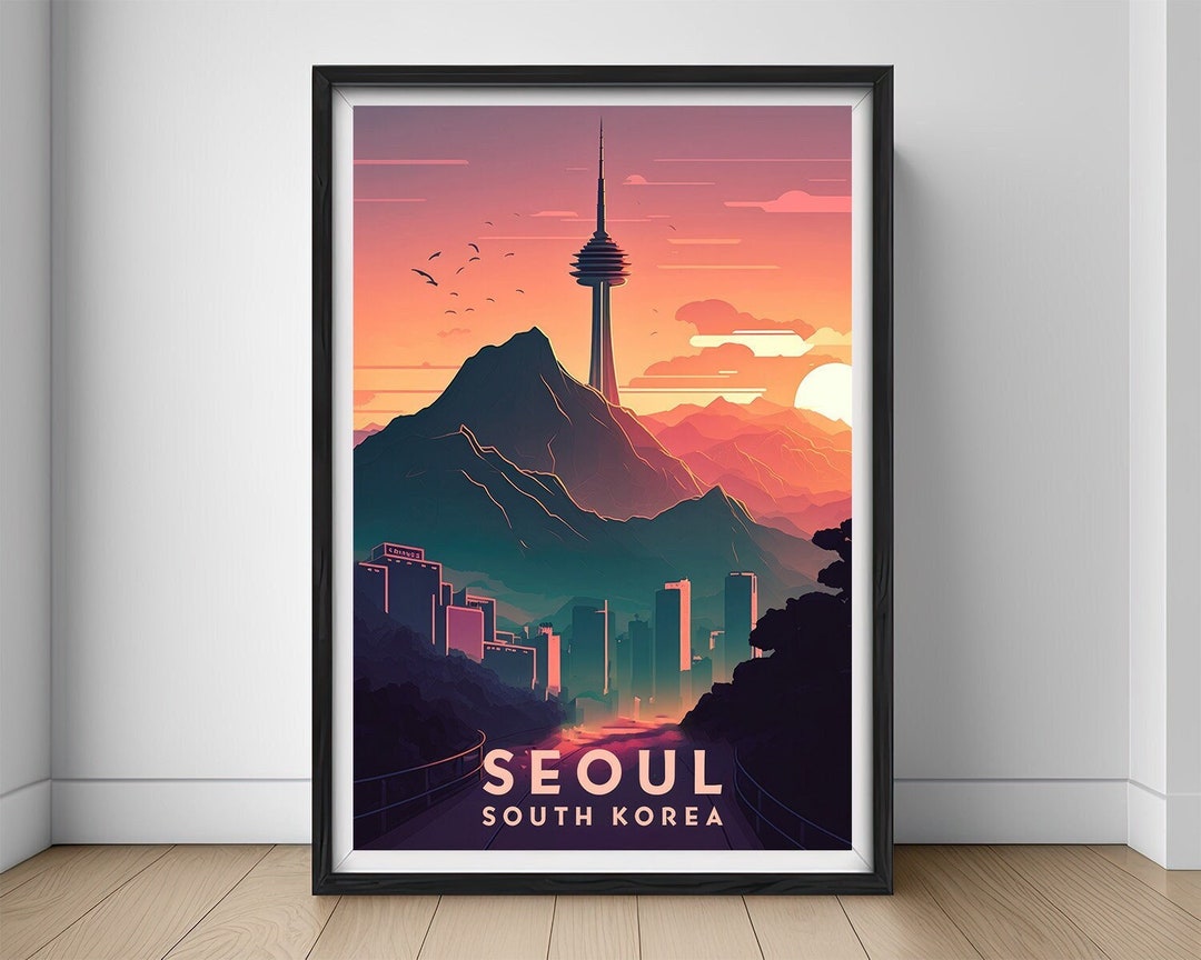 Seoul South Korea Travel Poster,seoul South Korea Wall Art Print,seoul ...