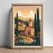 Tuscany Italy Travel Poster,tuscany Italy Wall Art Print,tuscany Italy ...