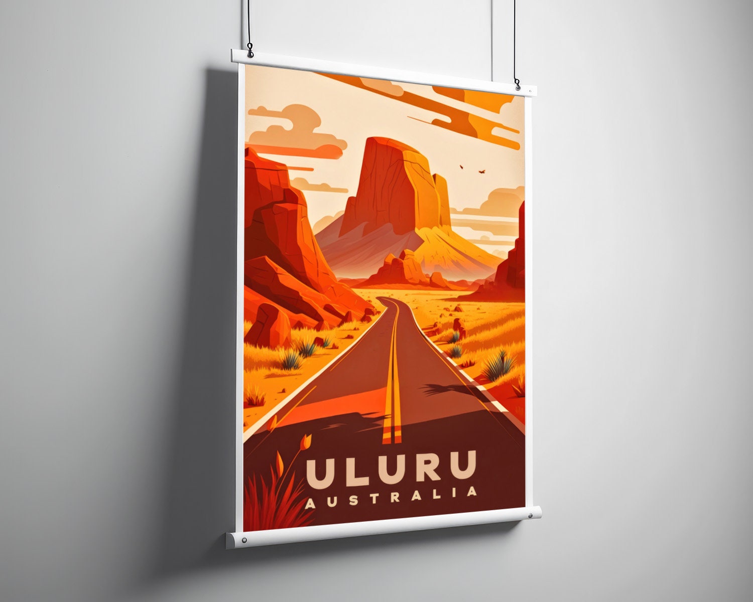 Uluru Ayers Rock Travel Poster,uluru Wall Art Print,ayers Rock ...