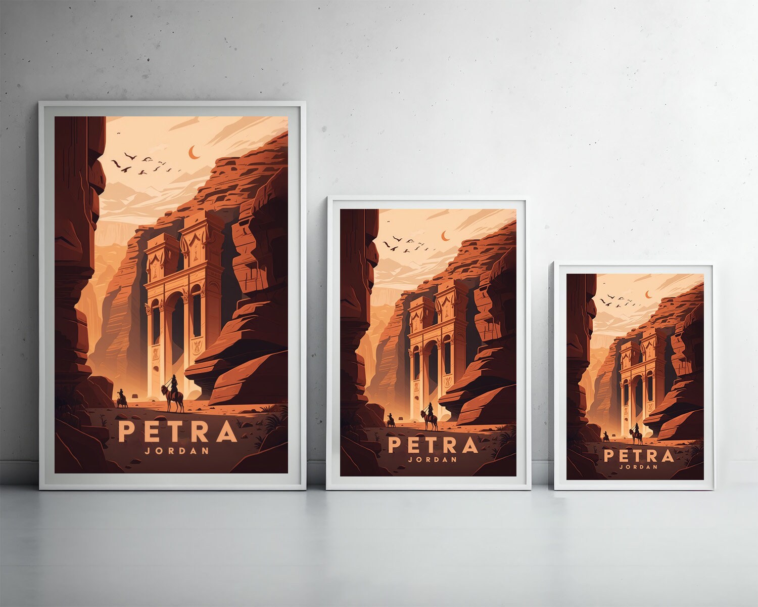 Petra UNESCO Travel Poster,petra UNESCO Wall Art Print,petra Painting ...