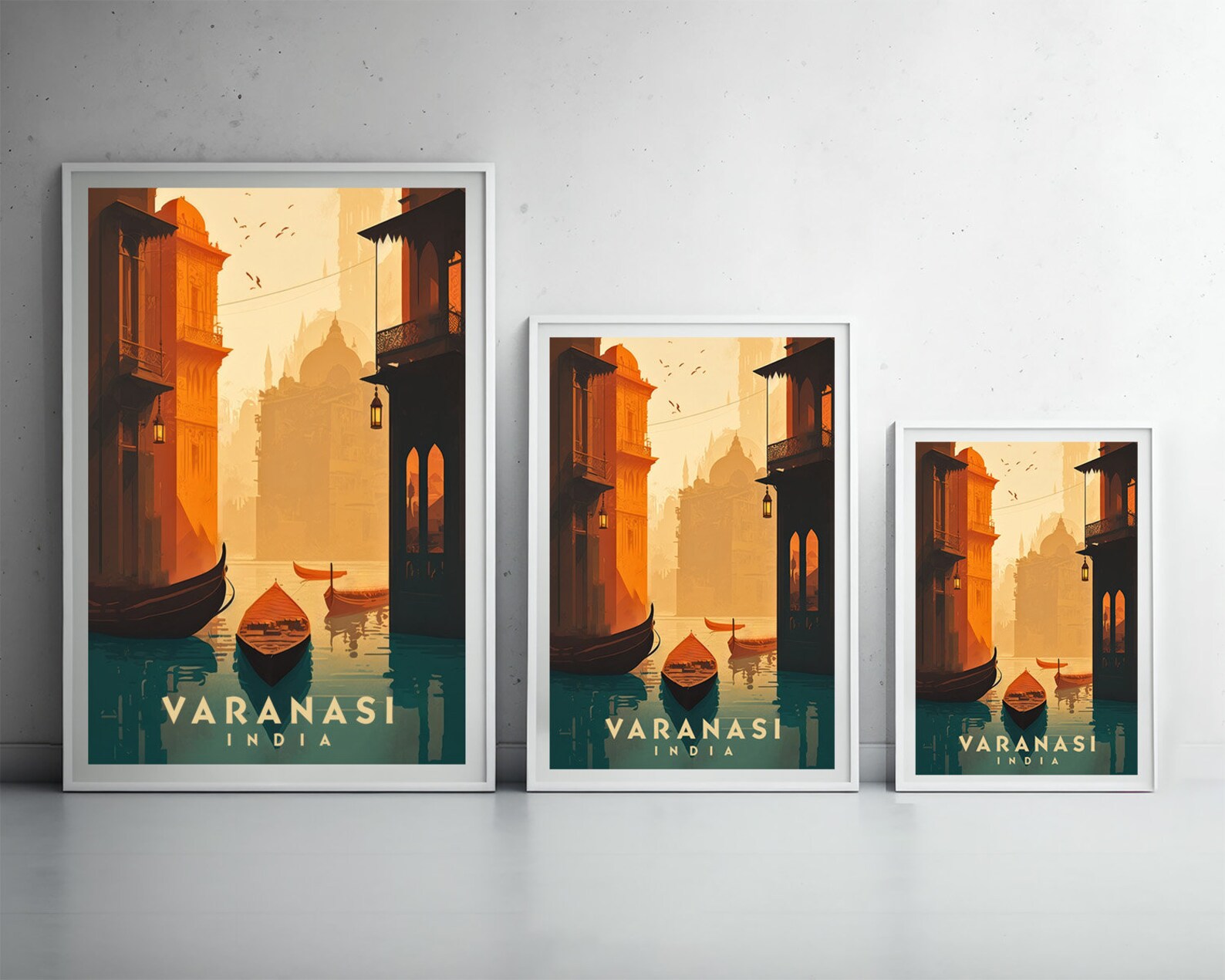 Varanasi India Travel Poster,varanasi India Wall Art Print,india,india ...