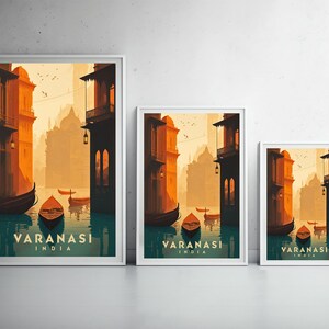 Varanasi India Travel Poster,varanasi India Wall Art Print,india,india ...