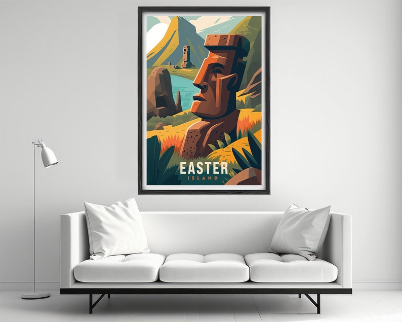 Easter Island Chile Travel Poster,chile Wall Art Print,chile,easter ...