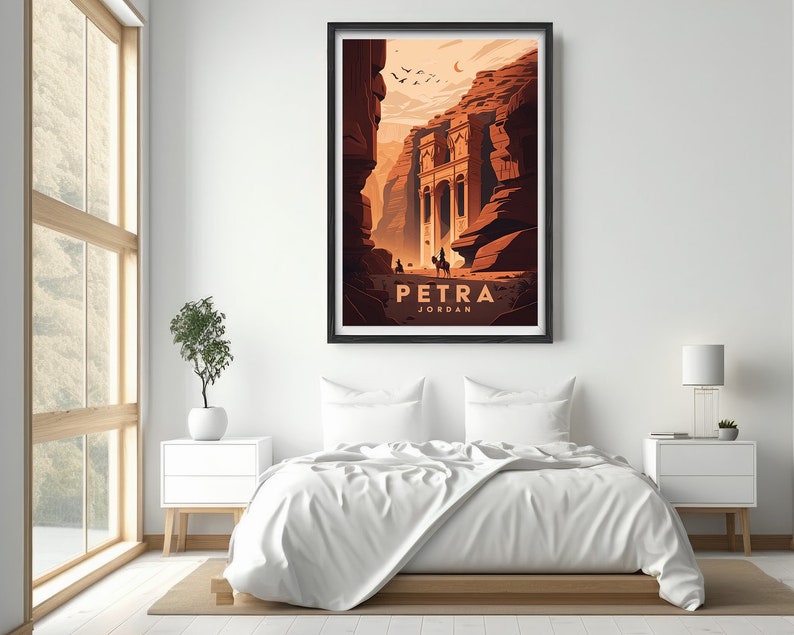 Petra UNESCO Travel Poster,petra UNESCO Wall Art Print,petra Painting ...