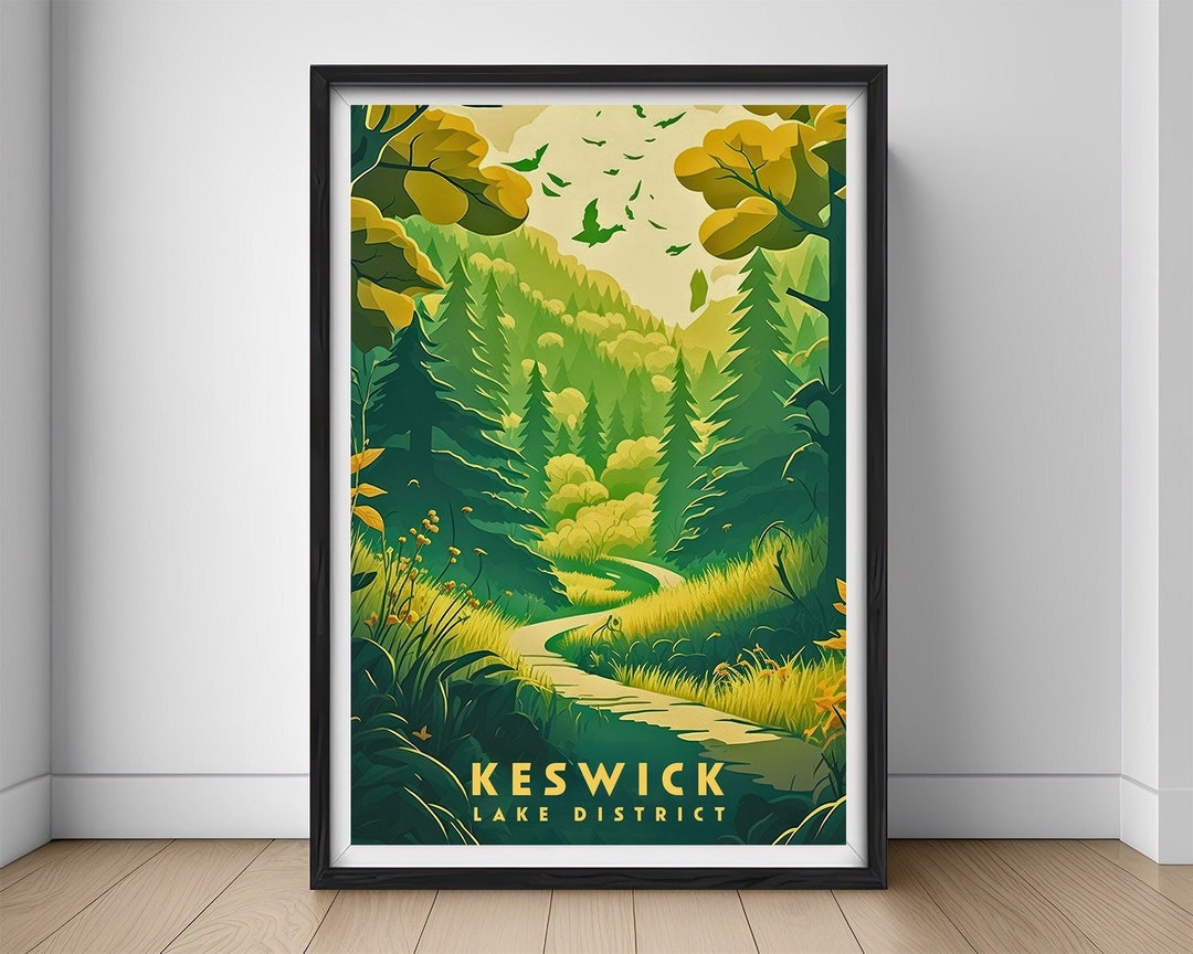 Keswick Reise Poster,Keswick Druck,Keswick Wand Kunst Druck,Keswick ...