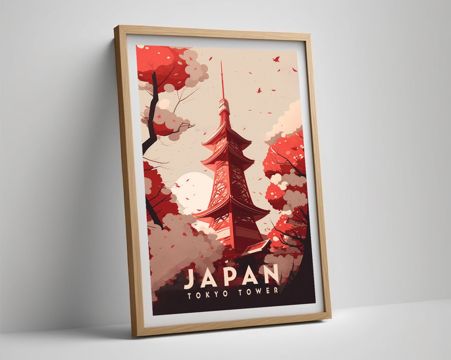 Tokyo Tower Japan Travel Poster,japan Wall Art Print,tokyo Japan ...