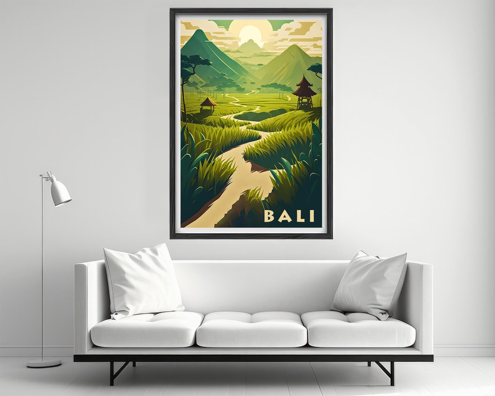 Bali Ubud Travel Poster,bali Ubud Wall Art Print,rice Fields,bali Ubud ...