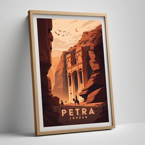 Petra UNESCO Travel Poster,petra UNESCO Wall Art Print,petra Painting ...