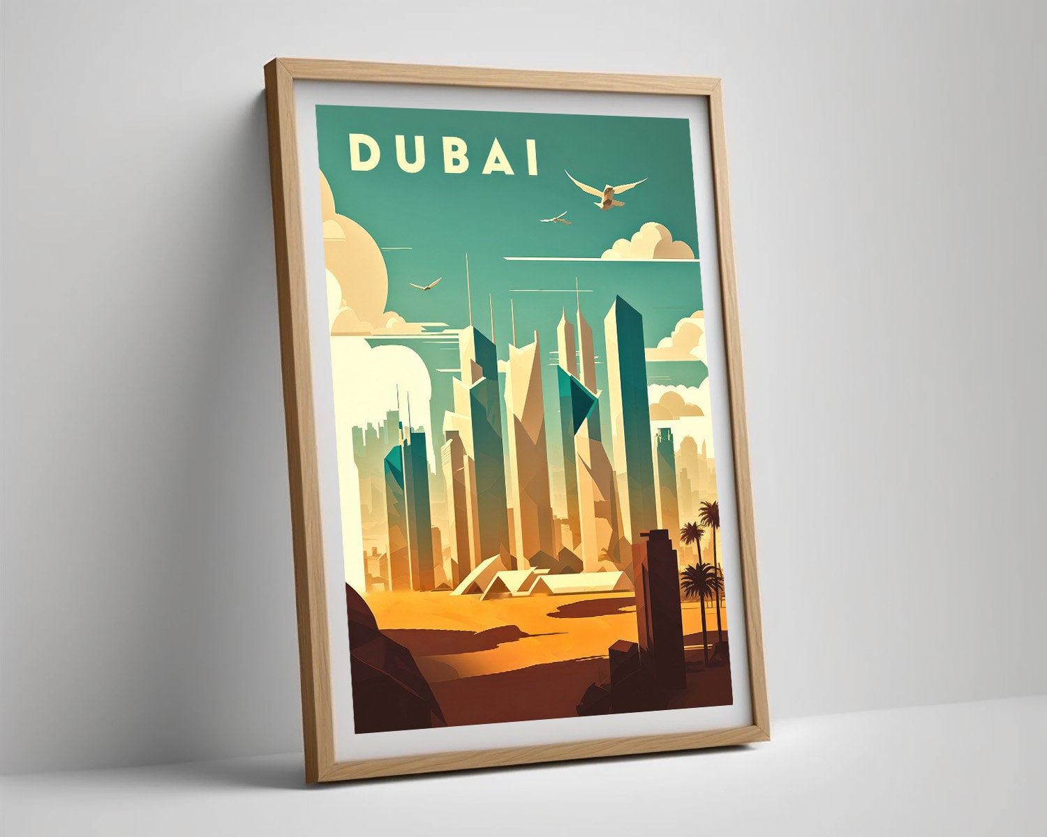 Dubai Travel Poster,dubai Wall Art Print,united Arab Emirates,dubai ...