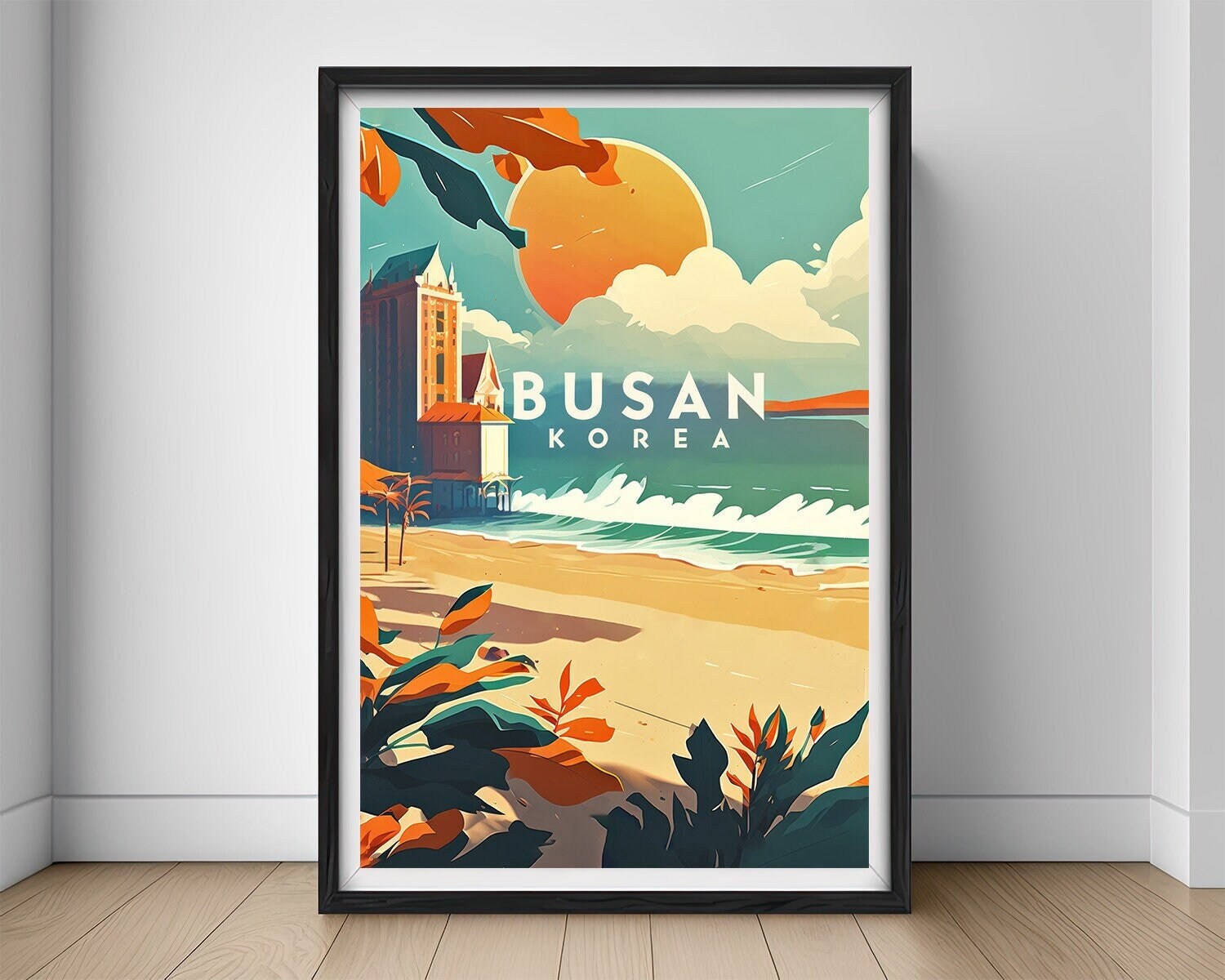 South Korea Busan Travel Poster,korea Busan Wall Art Print,south Korea ...