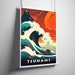 Tsunami Travel Poster,tsunami Print,tsunami Wall Art Print,natural ...