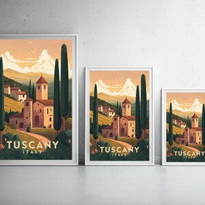 Tuscany Italy Travel Poster,tuscany Italy Wall Art Print,tuscany Italy ...