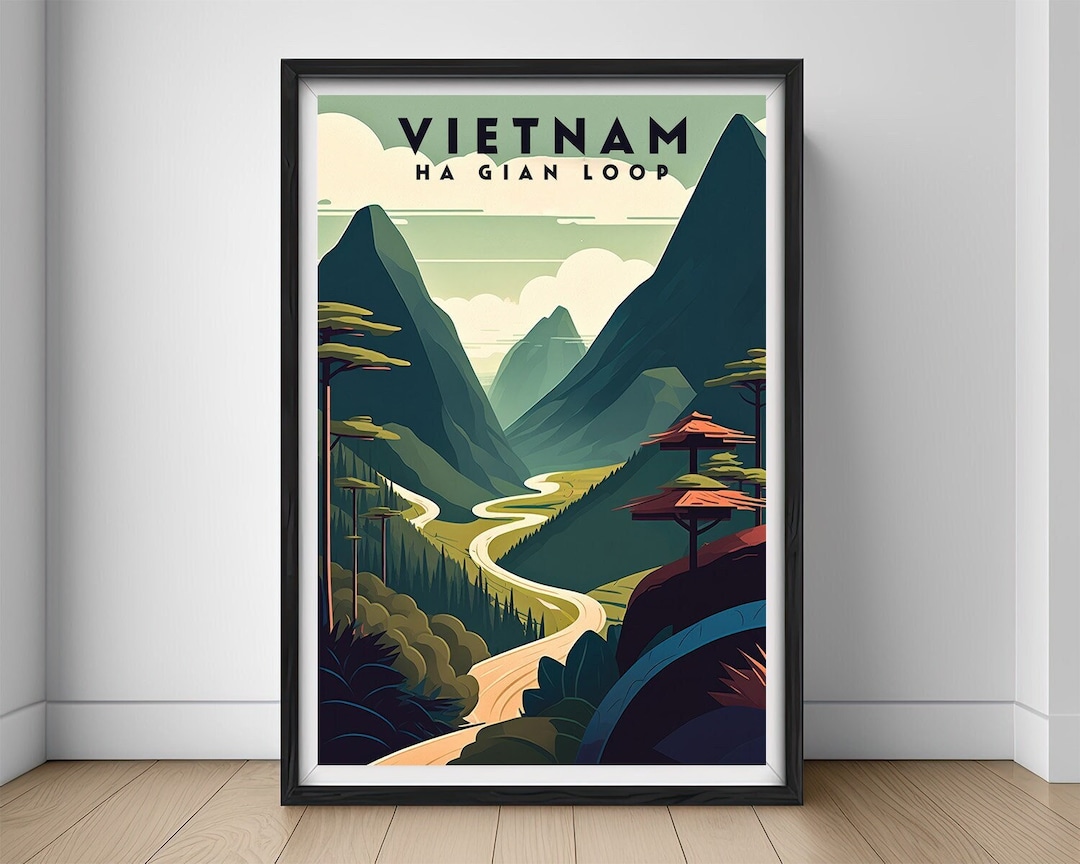 Vietnam Ha Giang Loop Travel Poster,vietnam Wall Art Print,vietnam ...