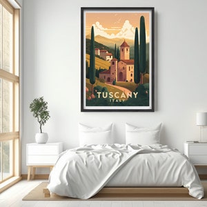 Tuscany Italy Travel Poster,tuscany Italy Wall Art Print,tuscany Italy ...