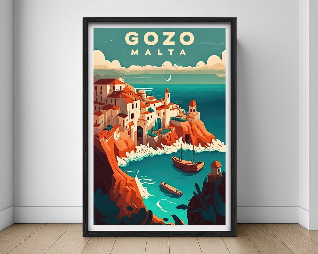 Gozo Malta Travel Poster,gozo Malta Wall Art Print,malta Europe,gozo ...
