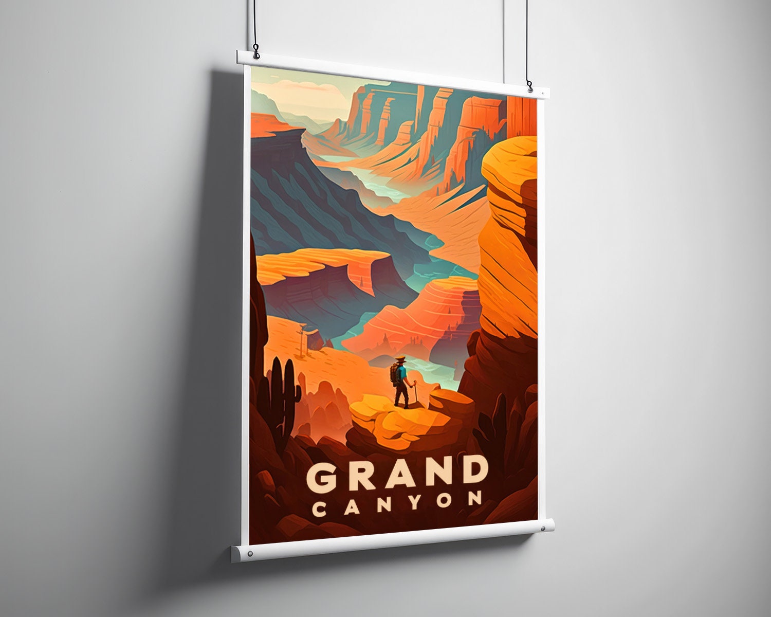 Grand Canyon Travel Postergrand Canyon Wall Art Printgrand - Etsy