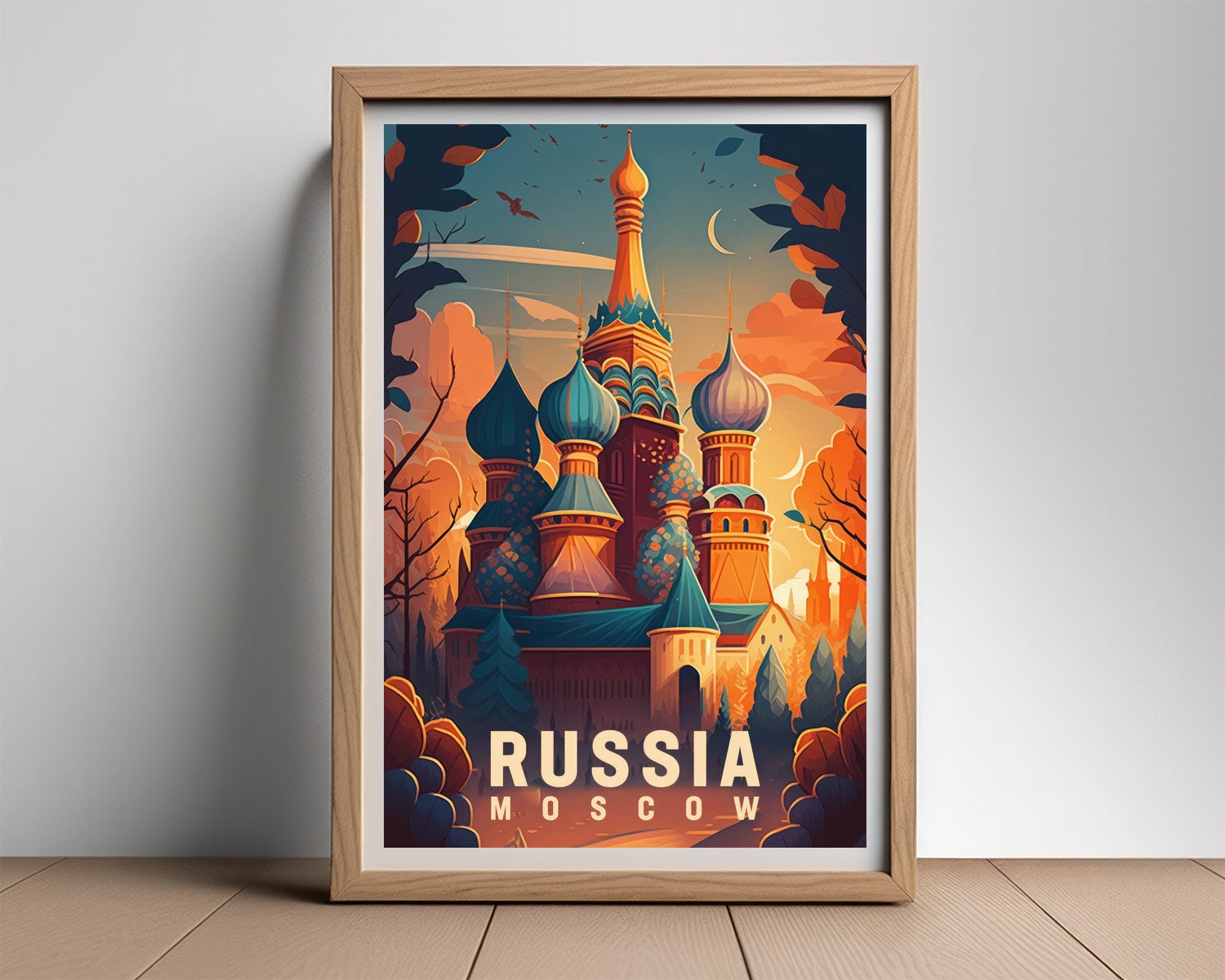 Russia Moscow Travel Posterrussia Moscow Wall Art - Etsy