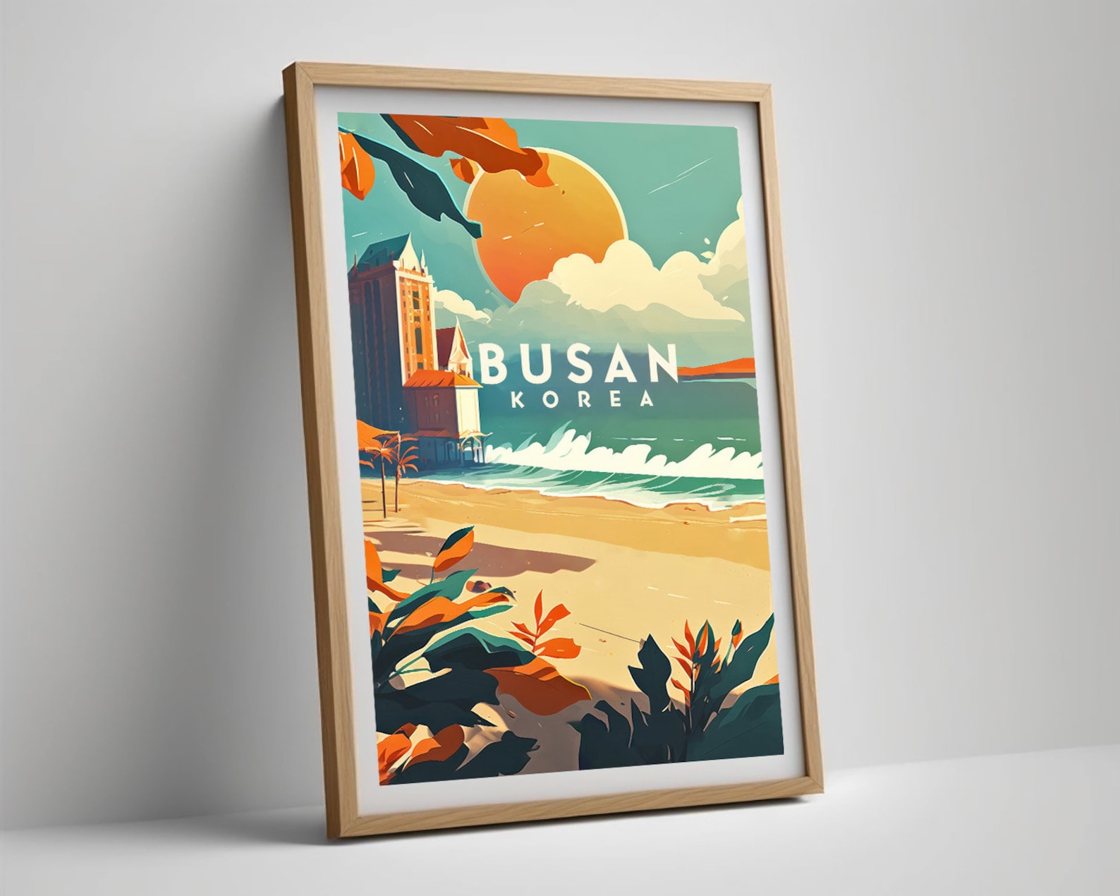 South Korea Busan Travel Poster,korea Busan Wall Art Print,south Korea ...
